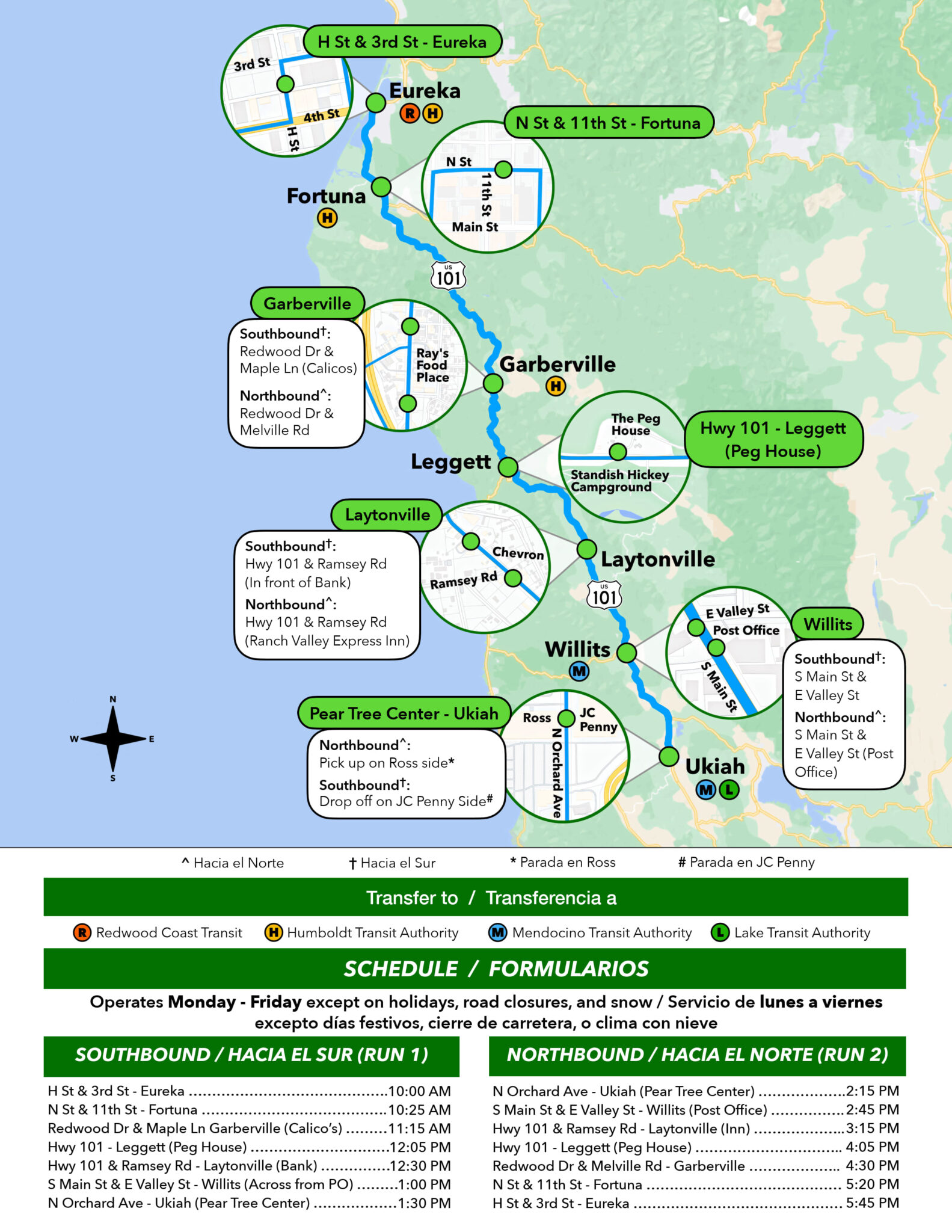 North State Express: Route 101 – Humboldt Transit