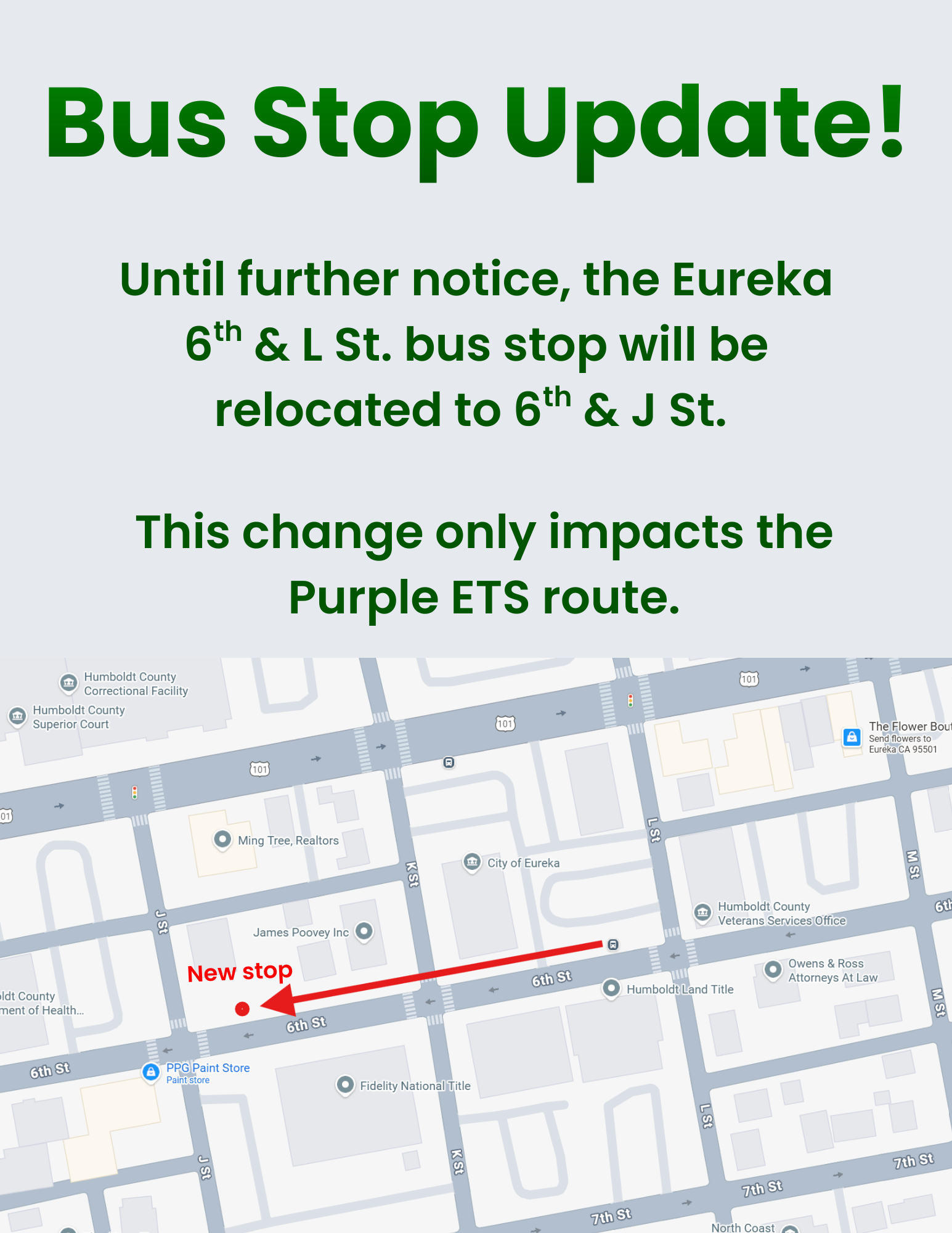 ETS Bus Stop Update – Humboldt Transit
